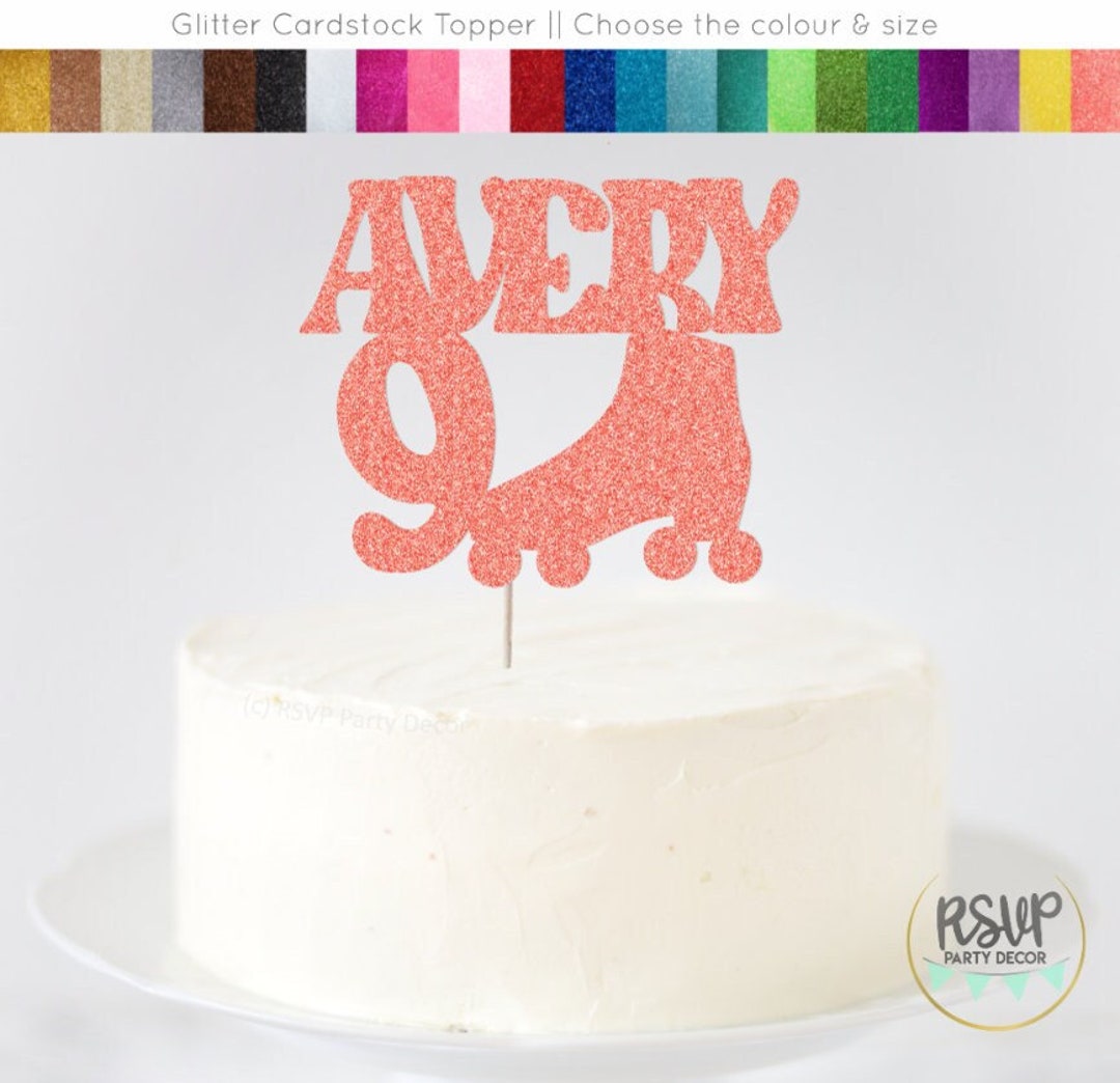 Custom Rollerblade Cake Topper, Roller Skate Party Decor, Groovy 70's ...