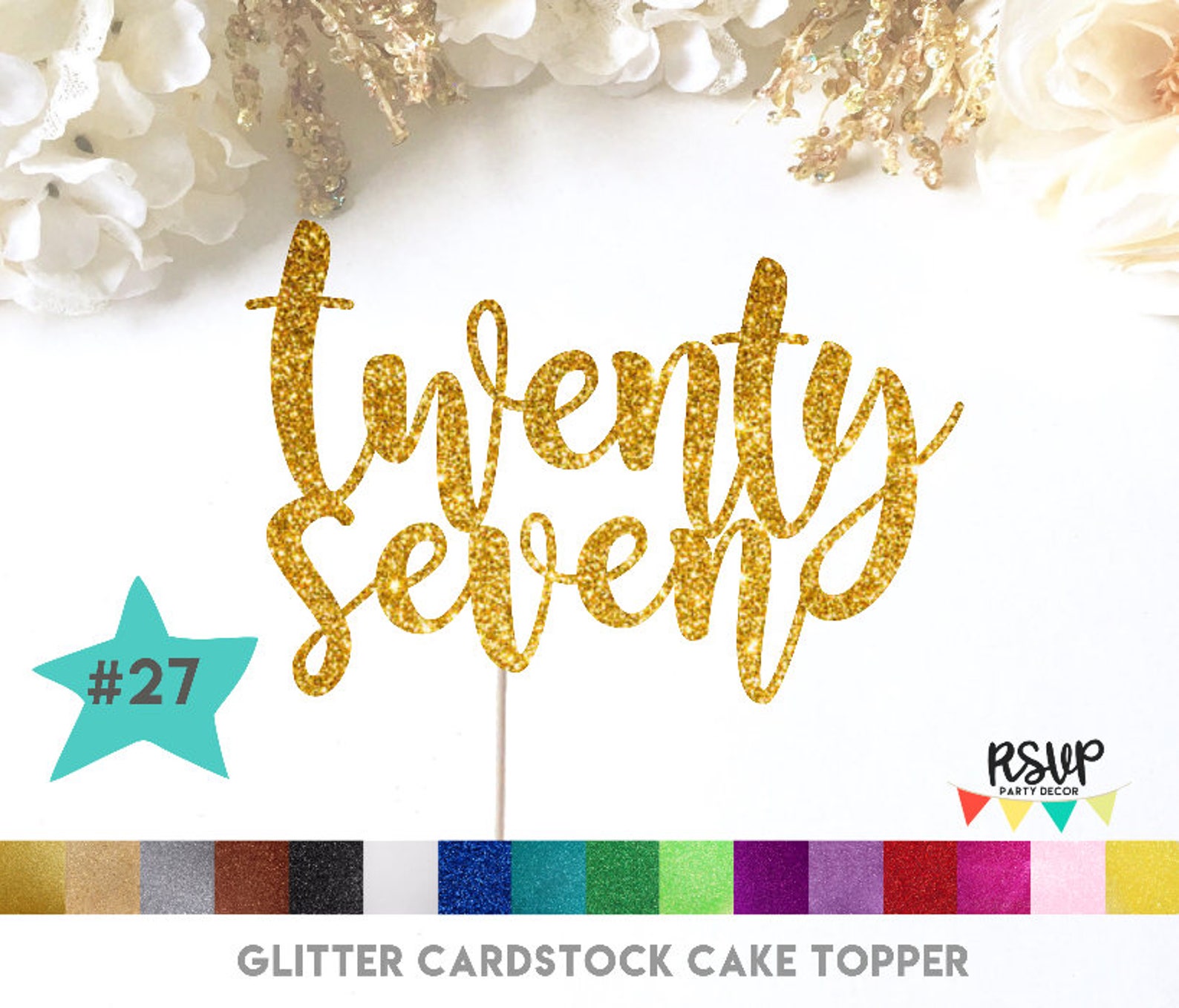 Twenty Seven Cake Topper, Twenty Eight Cake Topper, Twenty Nine Cake ...