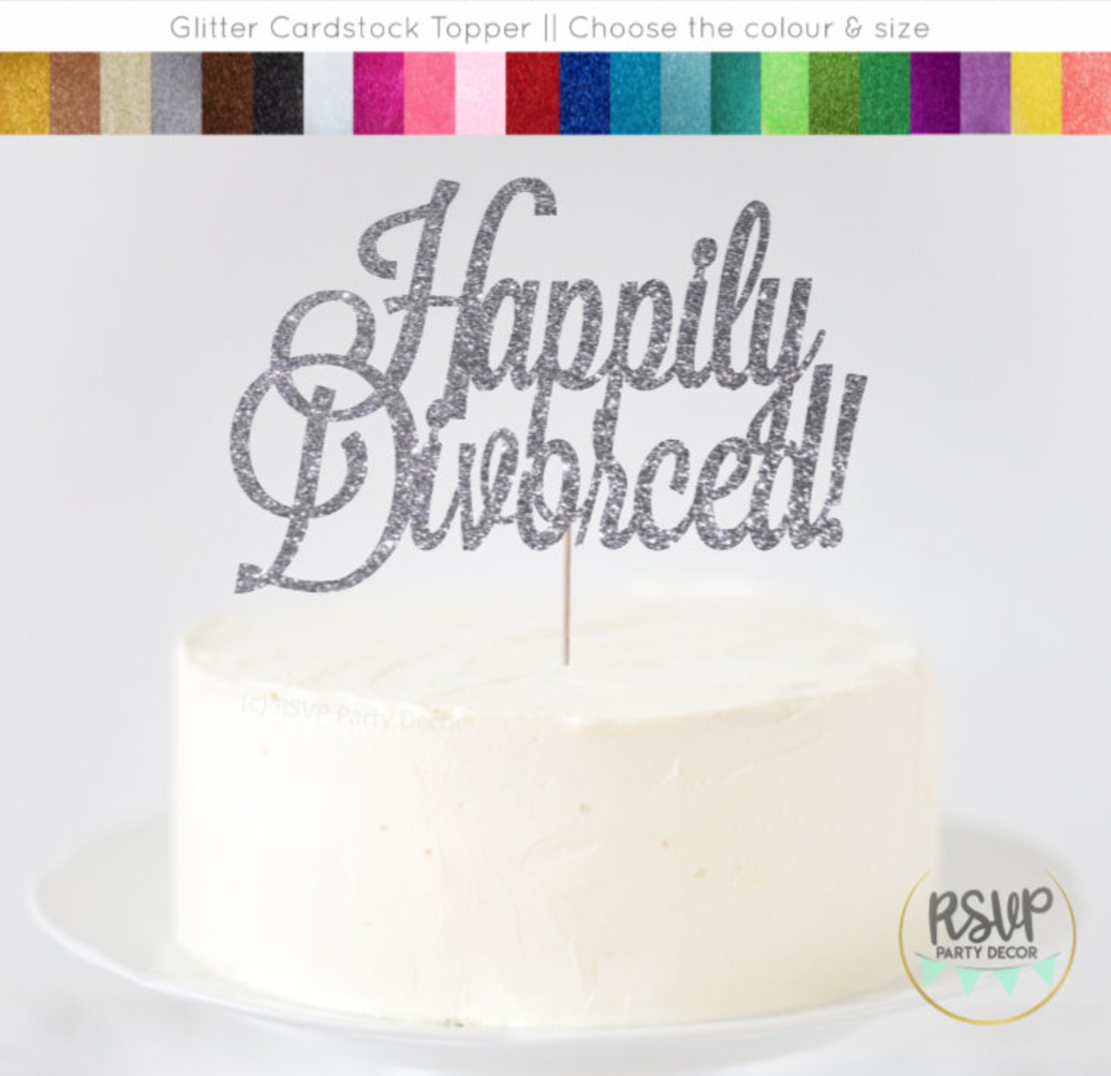 Happily Divorced Cake Topper Divorce Cake Topper Single AF - Etsy