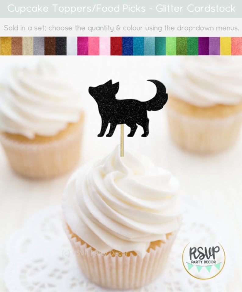 Baby Wolf Cupcake Toppers, Werewolf Food Picks, Wolf Party Decorations ...