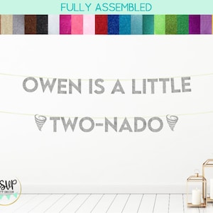 Personalized Two-nado Banner, Tornado 2nd Birthday Decorations, Two ...