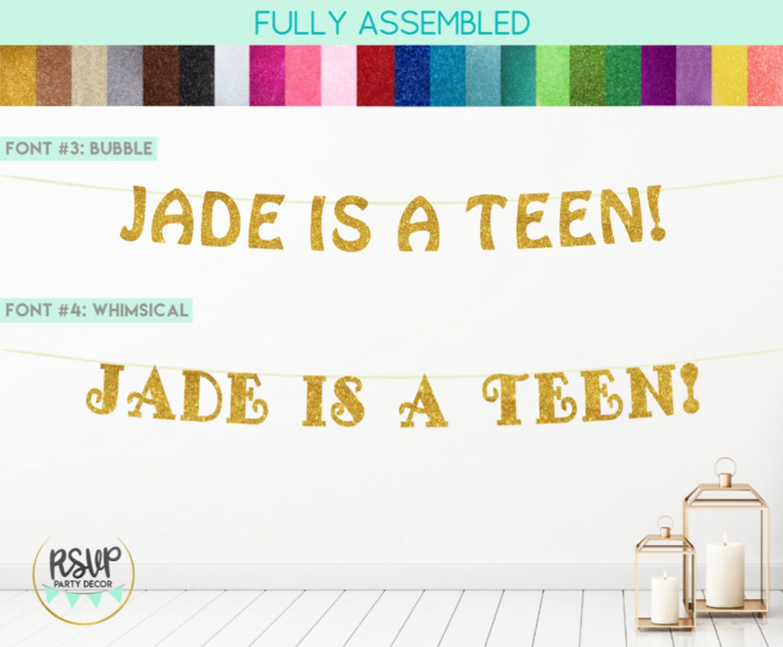 Custom is A Teen Banner Official Teen Banner 13th Birthday - Etsy UK
