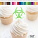 Biohazard Cupcake Toppers, Science Cupcake Toppers, Science Themed ...
