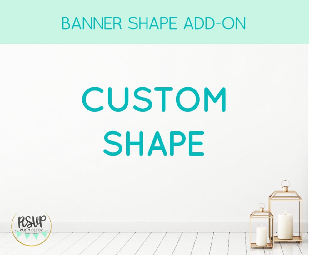 Banner Shape Add-on - Custom Shape - Etsy