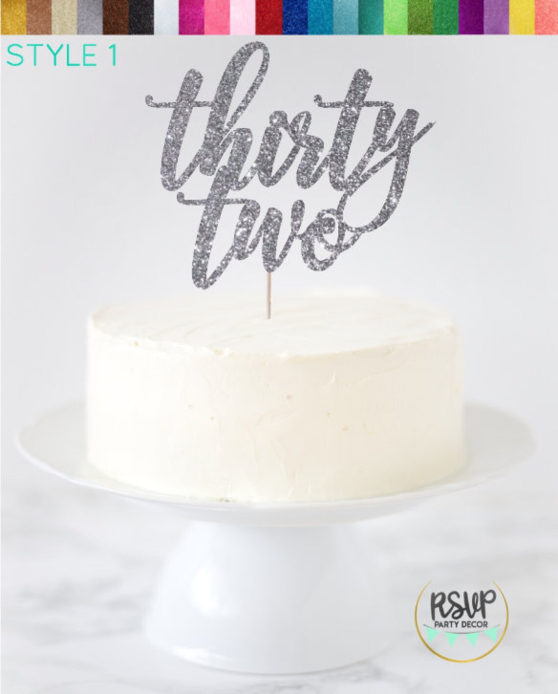 Thirty Two Cake Topper 32 Cake Topper Thirtytwo Cake Topper | Etsy