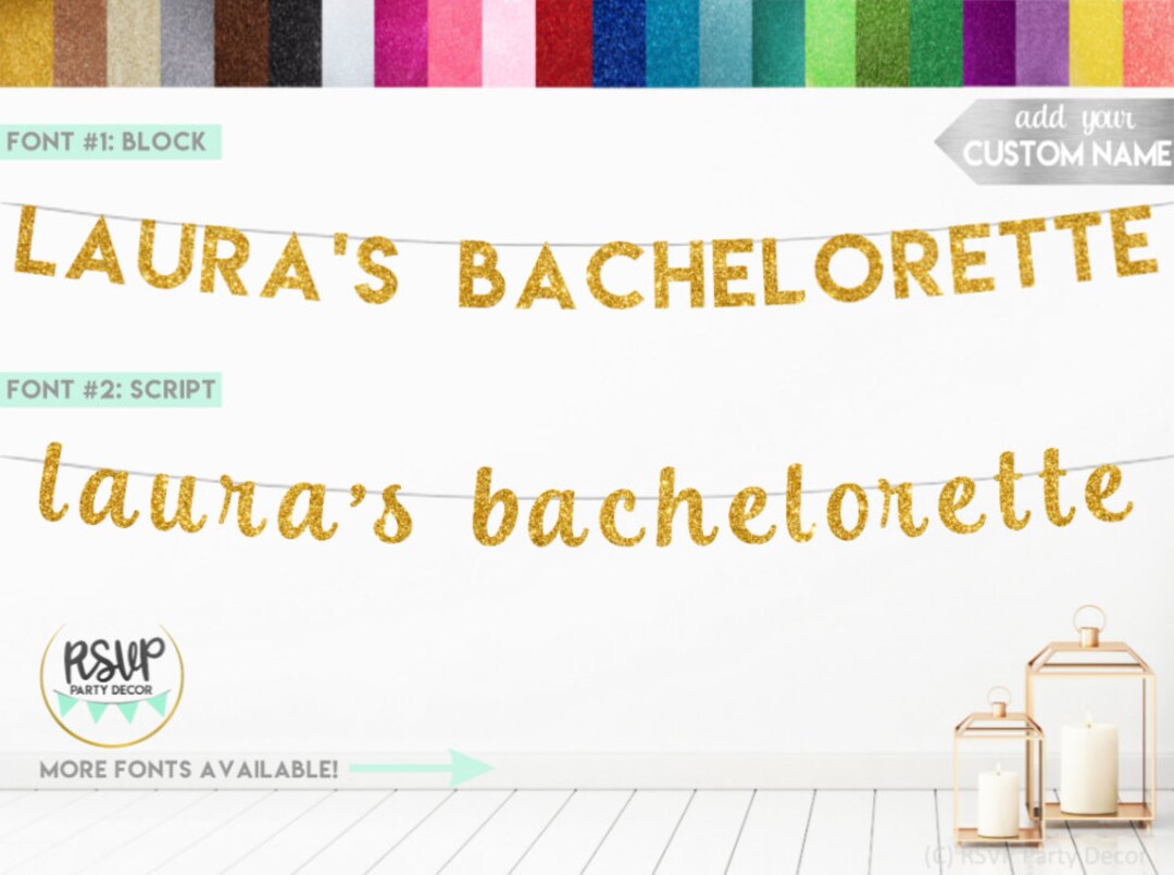 Custom Bachelorette Banner, Personalized Bachelorette Banner, Name's ...