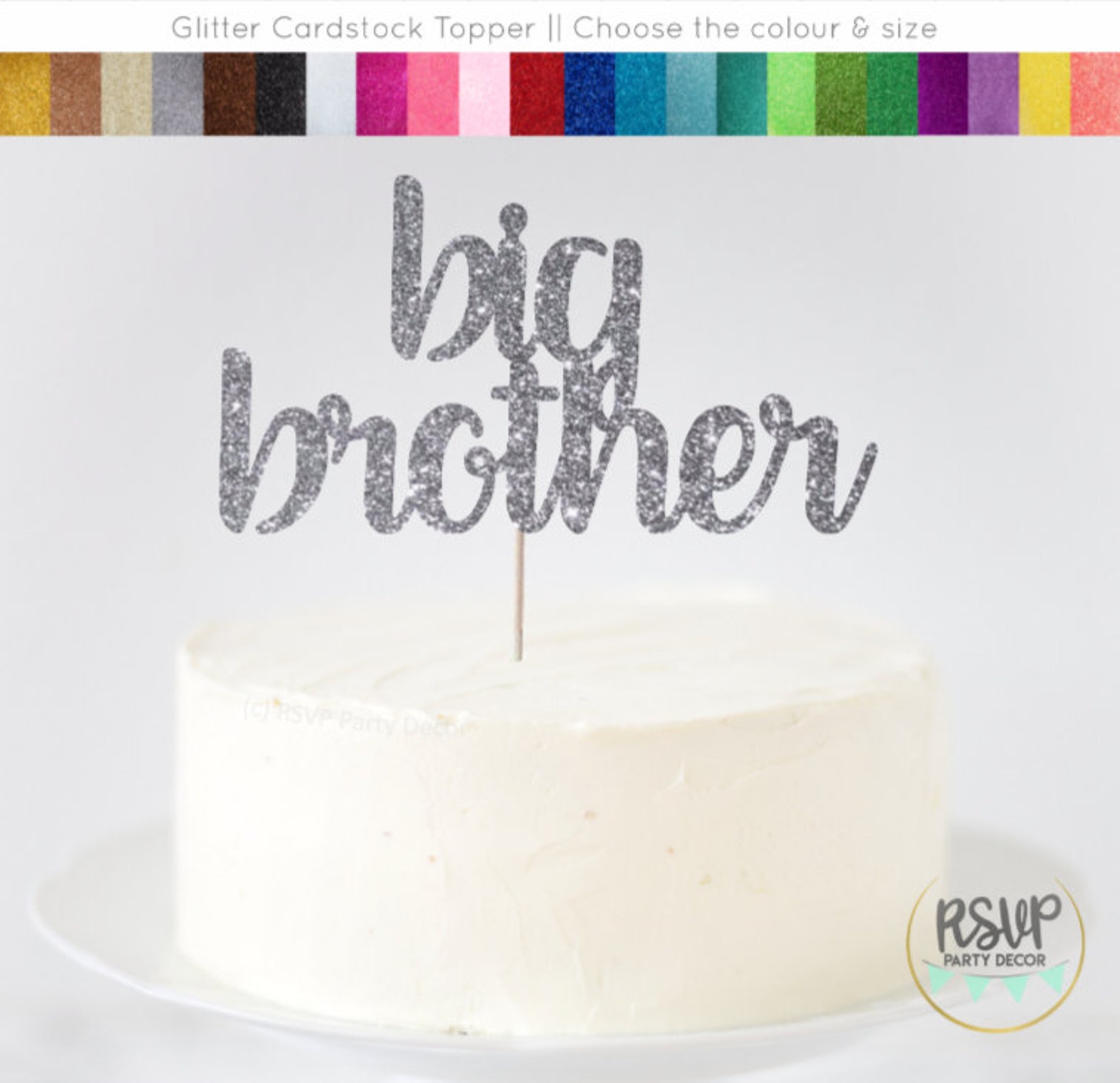 Big Brother Cake Topper, Sibling Cake Topper, Promoted to Big Brother ...