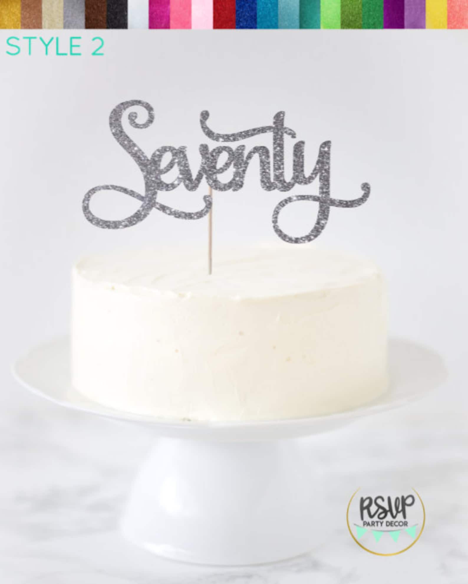 Seventy Cake Topper 70 Cake Topper 70th Birthday Decor 70th | Etsy