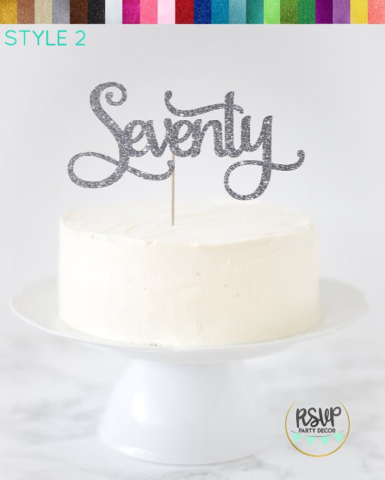 Seventy Cake Topper 70 Cake Topper 70th Birthday Decor 70th - Etsy