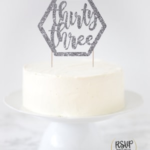 Thirty Three Cake Topper, 33 Cake Topper, Thirtythree Cake Topper ...