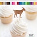 Goat Cupcake Toppers, Goat Party Decor, Farm Food Picks, Farm Themed ...