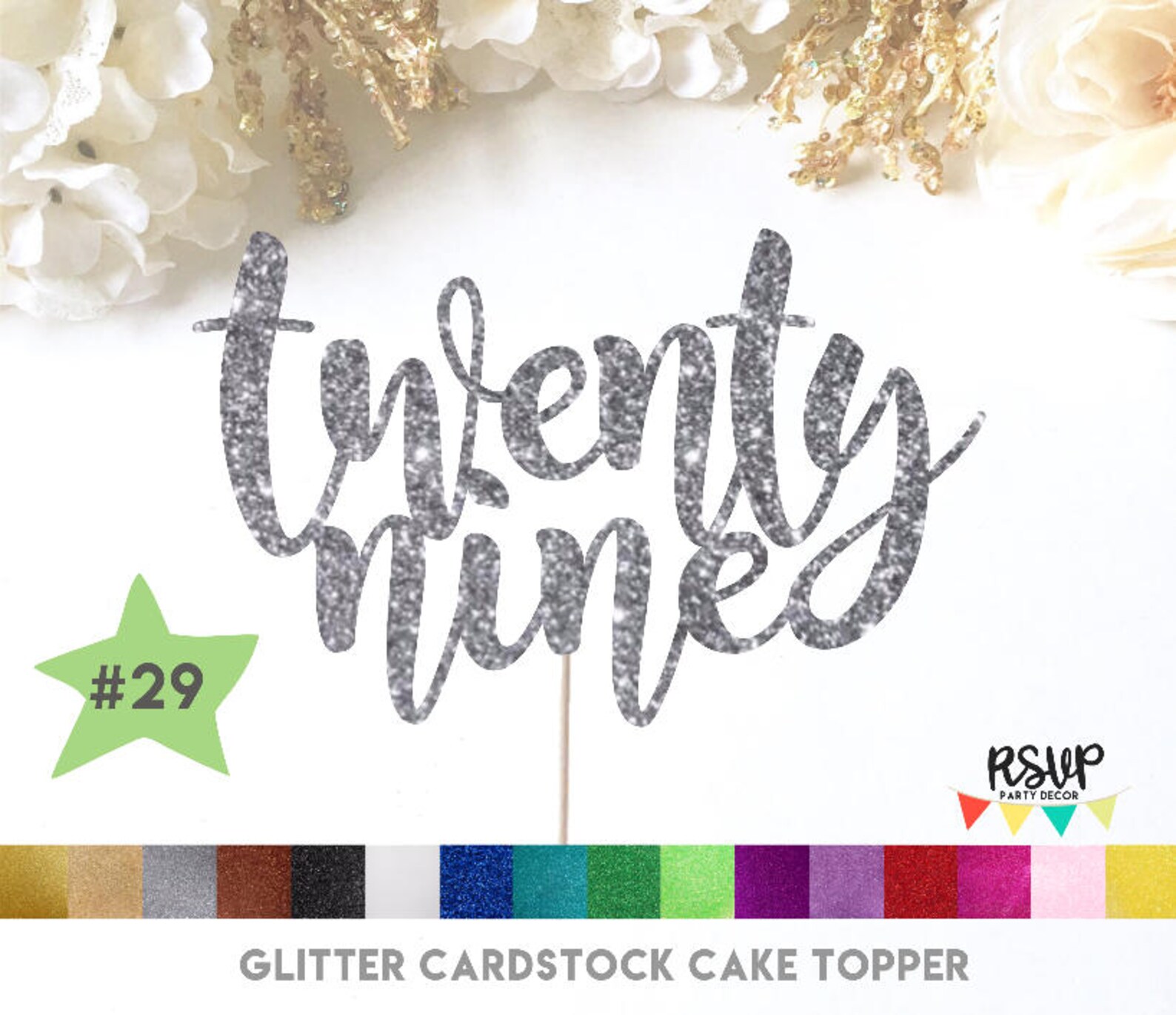 Twenty Seven Cake Topper, Twenty Eight Cake Topper, Twenty Nine Cake ...
