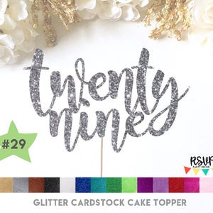 Twenty Seven Cake Topper, Twenty Eight Cake Topper, Twenty Nine Cake ...