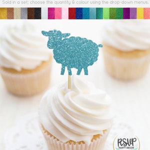Lamb Cupcake Toppers, Sheep Cupcake Toppers, Little Lamb Party, Farm ...