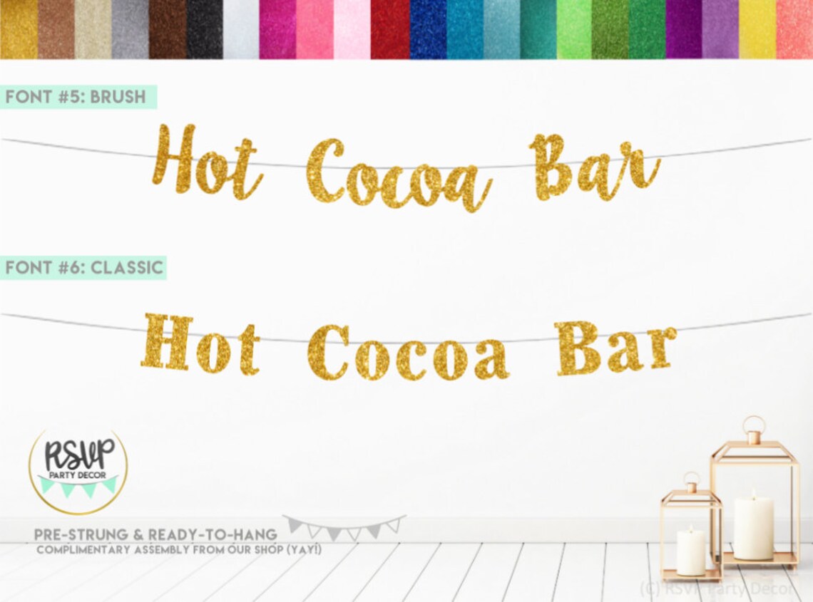 Hot Cocoa Bar Banner Hot Cocoa Bar Sign Hot Chocolate - Etsy