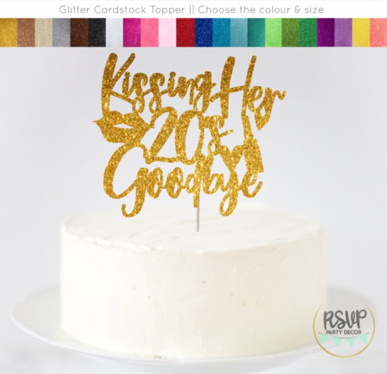 Kissing Her 20's Goodbye Cake Topper 30th Birthday Cake - Etsy