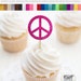 Peace Cupcake Toppers, Peace Sign Food Picks, Groovy Party Decorations ...