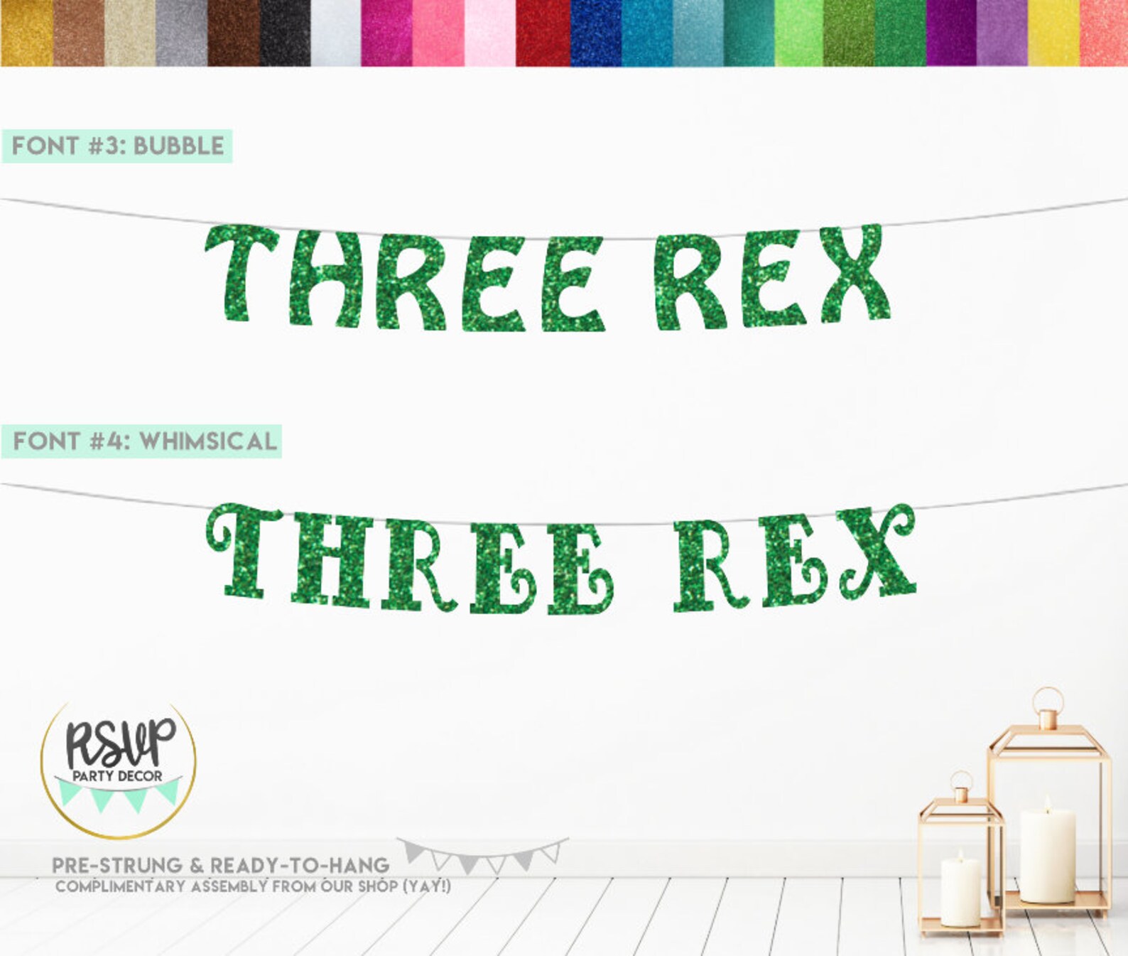 Three Rex Banner Three Rex Sign Three Rex Party Decor | Etsy