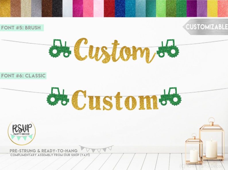 Custom Tractor Banner Tractor Party Decorations Farm Party | Etsy