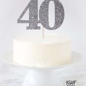 Forty Cake Topper, 40 Cake Topper, 40th Birthday Decor, 40th ...
