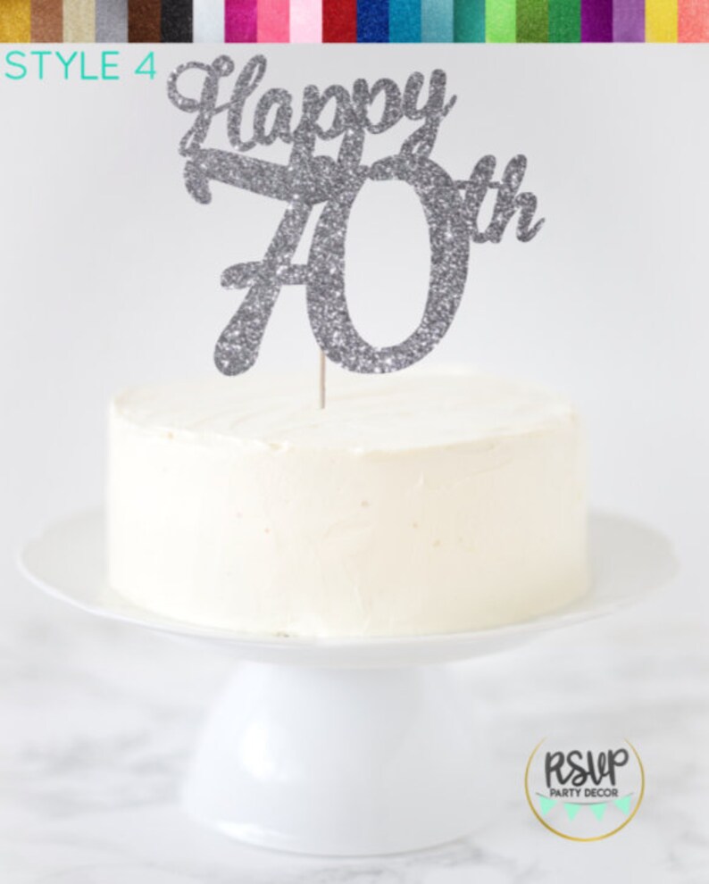 Seventy Cake Topper 70 Cake Topper 70th Birthday Decor 70th - Etsy