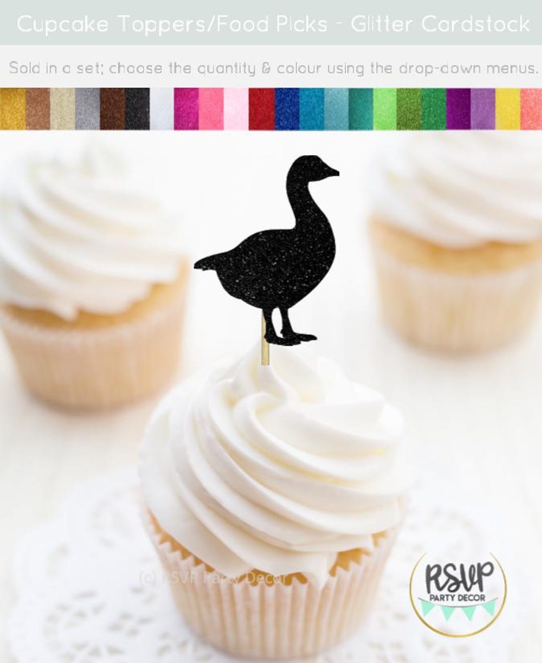 Goose Cupcake Toppers, One Silly Goose Birthday Decorations, Canada ...