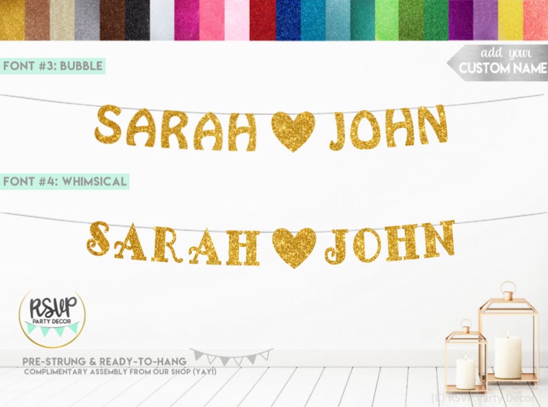 Custom Engagement Banner Custom Names Banner Personalized - Etsy Canada