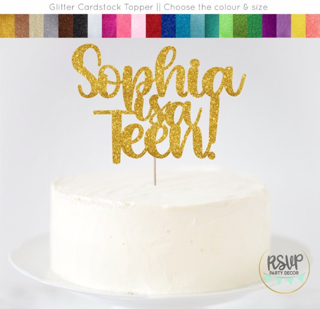 Custom is A Teen Cake Topper, 13th Birthday Cake Topper With Name ...