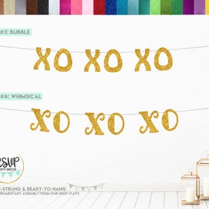 XO XO XO Banner, Valentine's Day Banner, Bachelorette Banner, Galentine ...