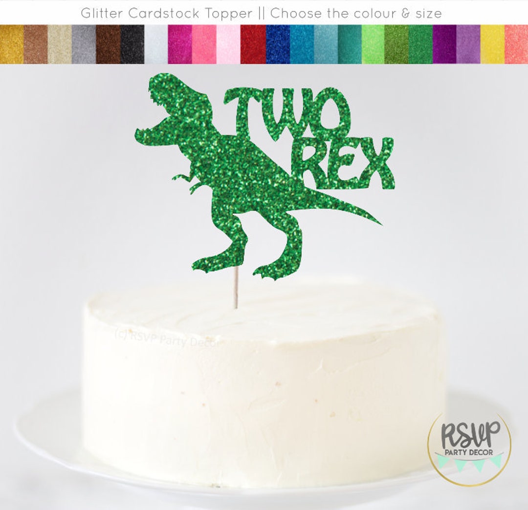Two Rex Cake Topper, Two Rex Sign, Two Rex Party Decor, Dinosaur ...