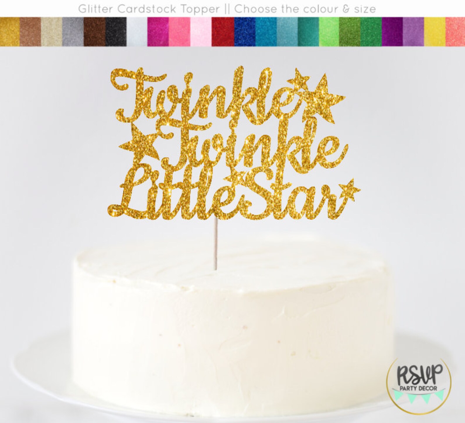 Twinkle Twinkle Little Star Cake Topper Star Cake Topper | Etsy