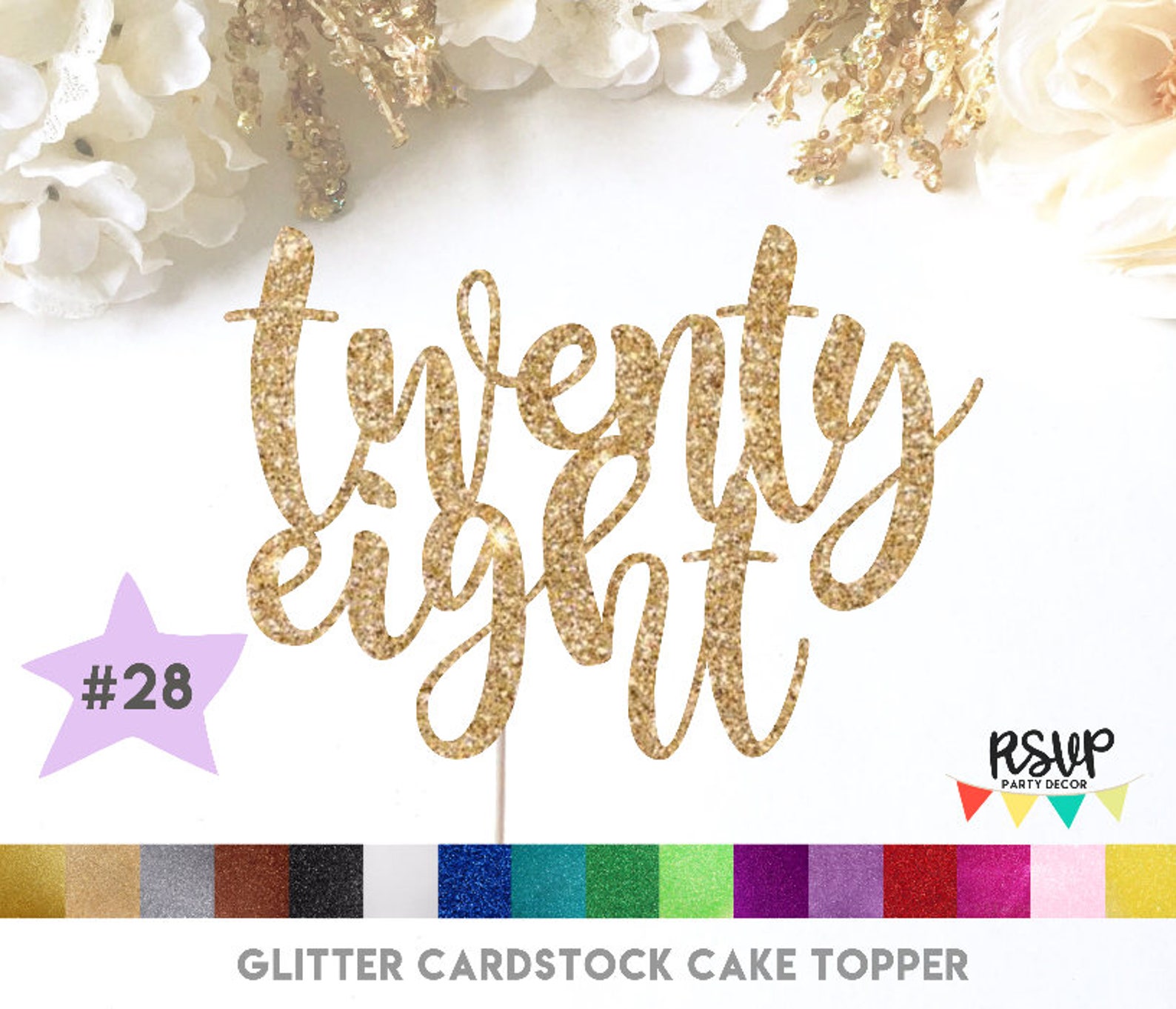 Twenty Seven Cake Topper, Twenty Eight Cake Topper, Twenty Nine Cake ...