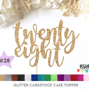 Twenty Seven Cake Topper, Twenty Eight Cake Topper, Twenty Nine Cake ...