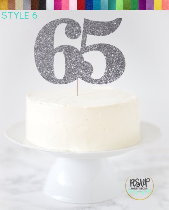 Sixty Five Cake Topper, 65 Cake Topper, Sixtyfive Cake Topper, Sixty ...