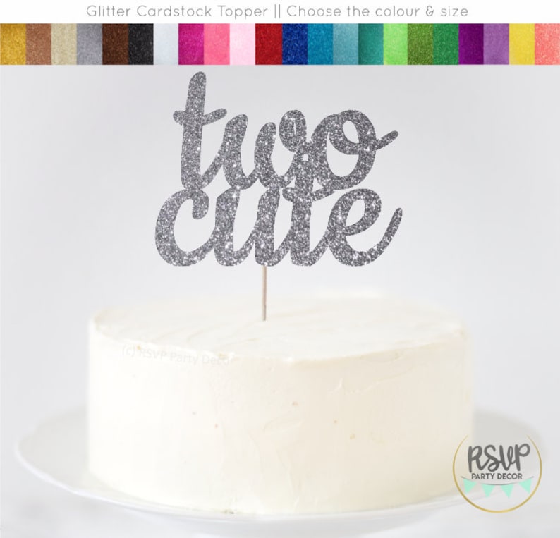 Two Cute Cake Topper Two Cake Topper 2nd Birthday Cake - Etsy