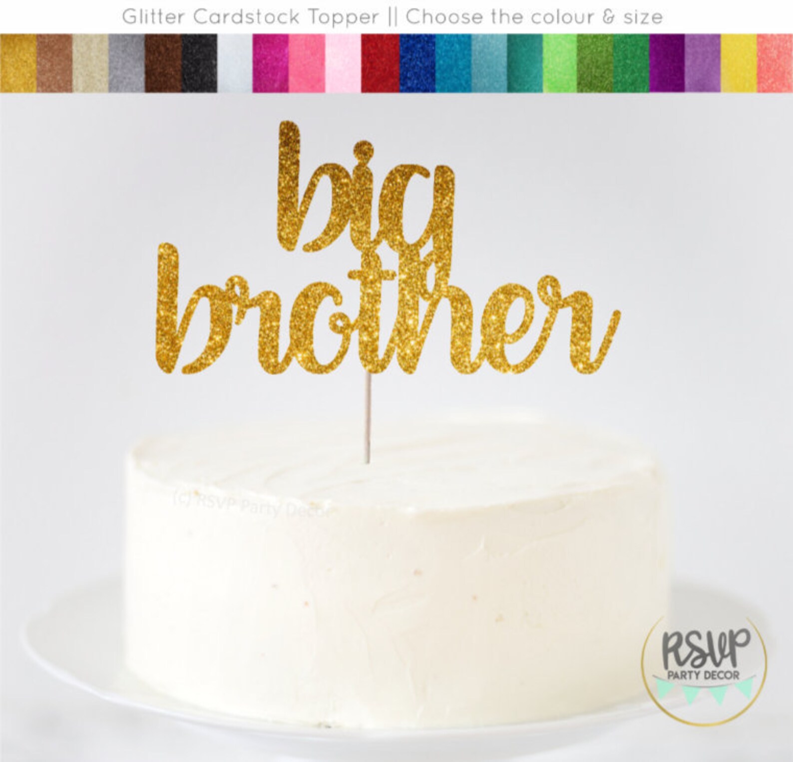 Big Brother Cake Topper, Sibling Cake Topper, Promoted to Big Brother ...