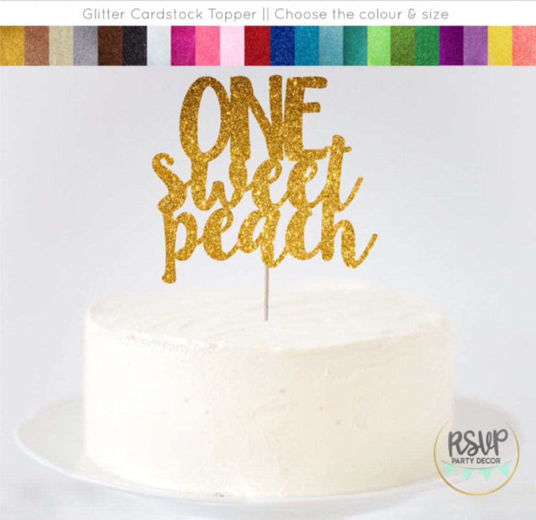 ONE Sweet Peach Cake Topper, Peach Themed Party Decorations, Georgia ...