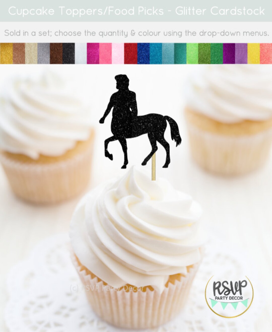 Centaur Cupcake Toppers, Centaur Food Picks, Centaur Party Decorations ...