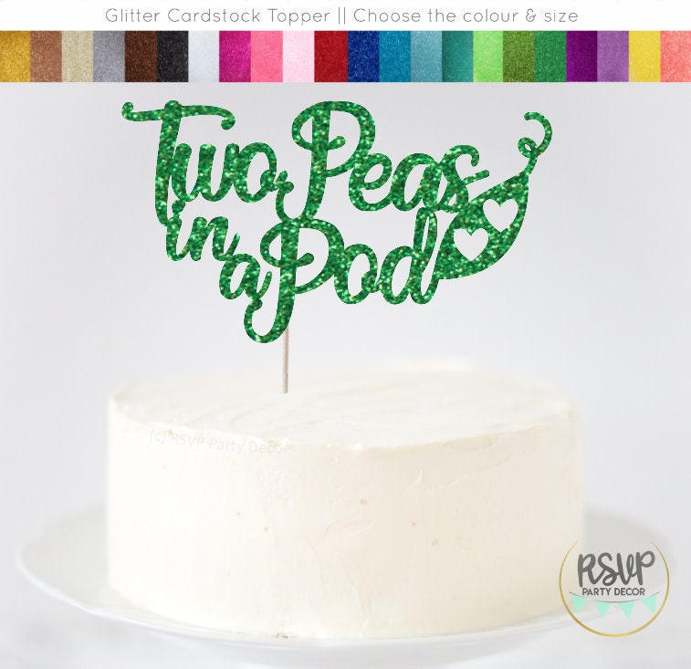 Two Peas in a Pod Cake Topper Twins Cake Topper Twins Baby | Etsy