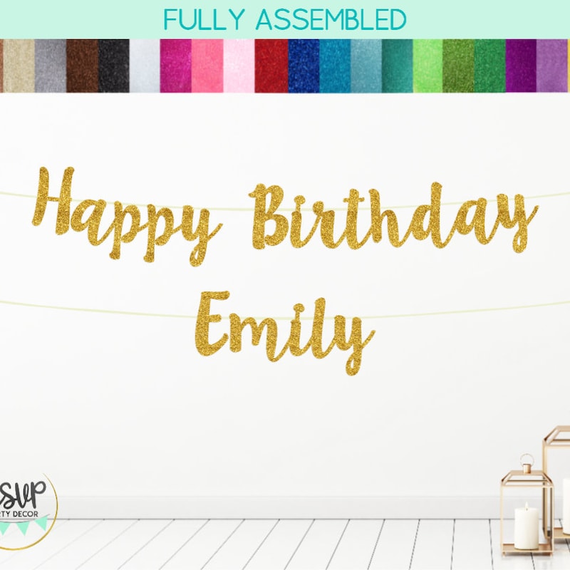 Personalized Happy Birthday Banners - Etsy