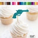 Pistol Cupcake Toppers Gun Cupcake Toppers Pistols or Pearls - Etsy