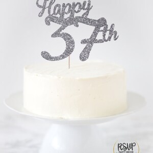 Thirty Seven Cake Topper, 37 Cake Topper, Thirtyseven Cake Topper ...