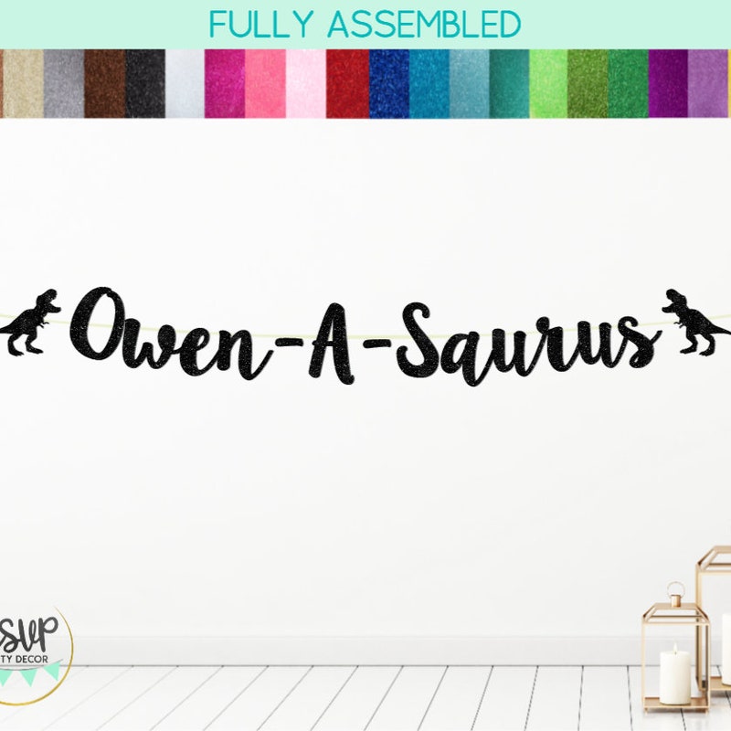 Dinosaur Banner - Etsy