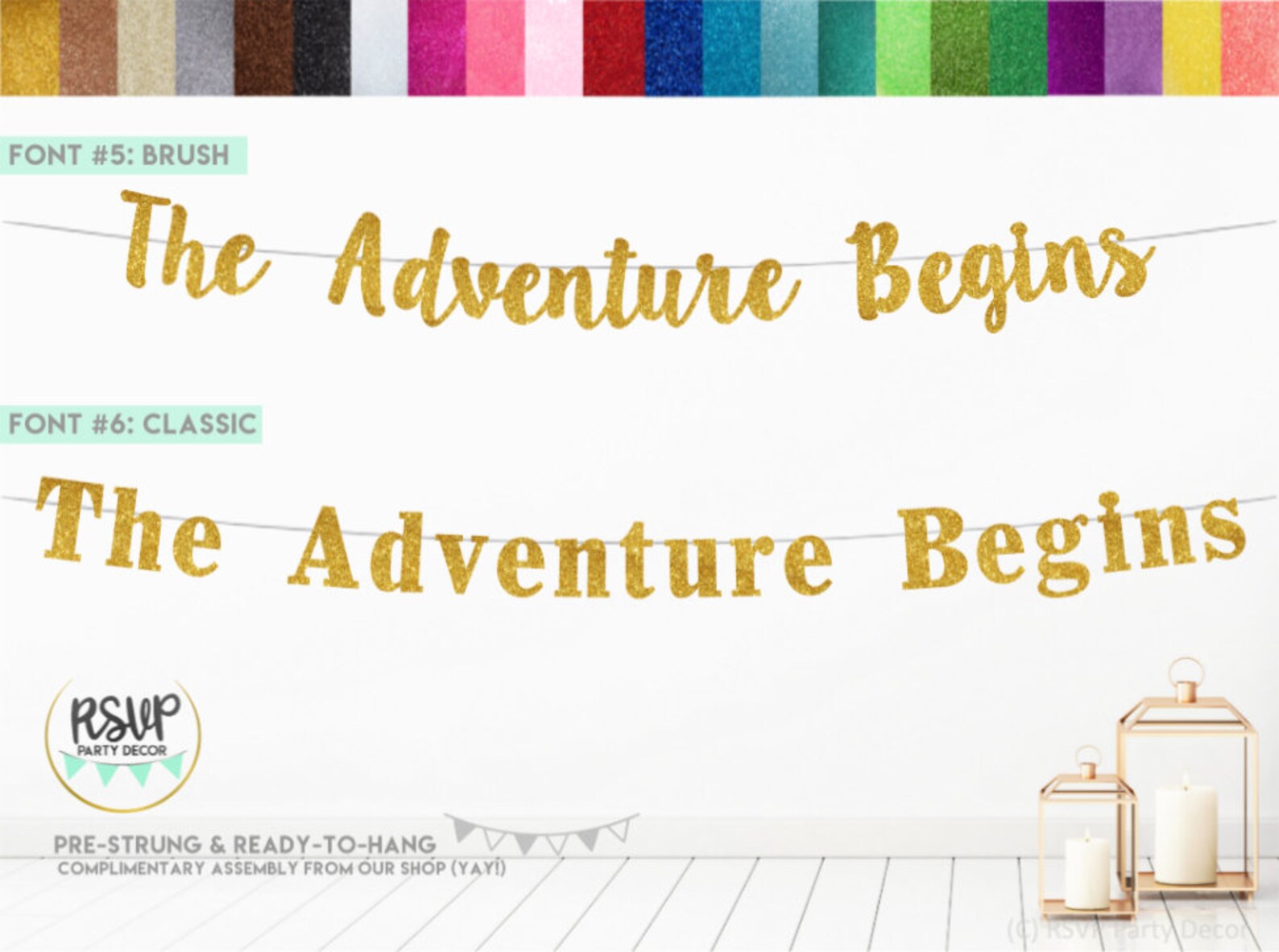 The Adventure Begins Banner, Baby Shower Banner, Engagement Banner ...