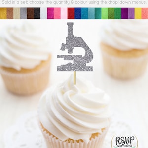 Microscope Cupcake Toppers, Science Party Decorations, Doctor ...