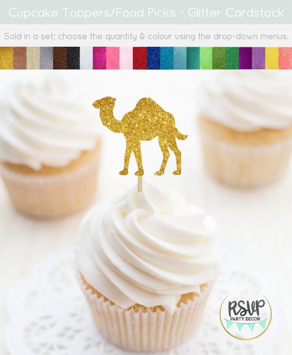 Camel Cupcake Toppers, Desert Themed Birthday Decorations, Moroccan ...
