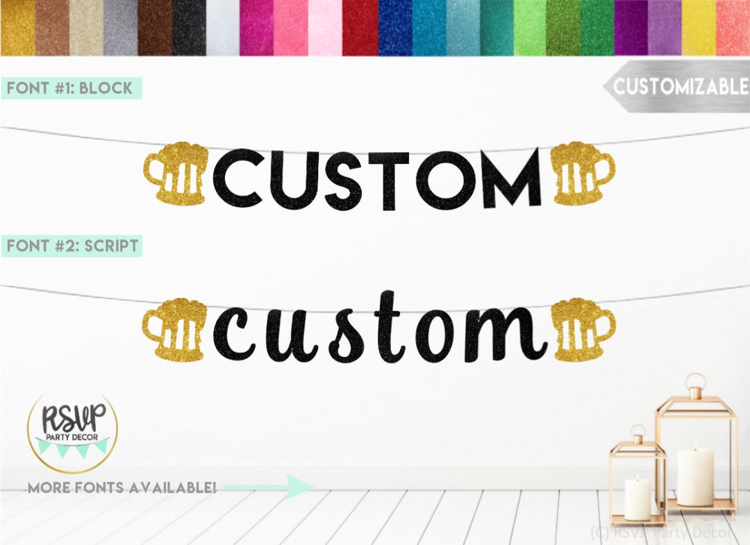 Custom Beer Banner, Beer Party Decorations, Beer Themed Birthday Party ...