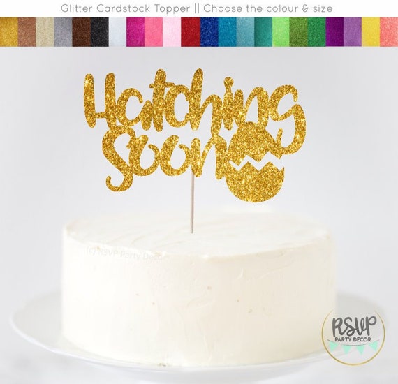 Hatching Soon Cake Topper, Farm Themed Baby Shower, Dinosaur Baby ...