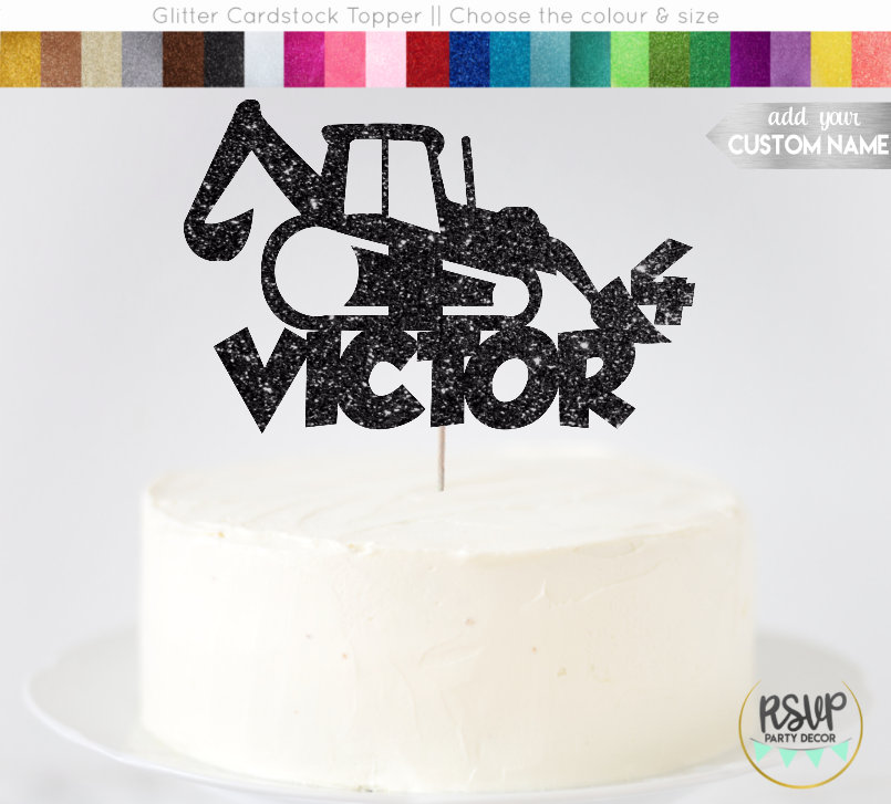 Custom Construction Cake Topper Construction Themed Party | Etsy