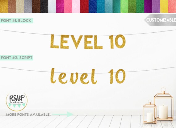 ANY NUMBER Level Age Banner, Video Game Birthday Banner, Video Game ...